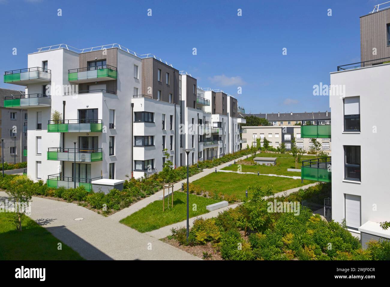 Caen (Normandy, north-western France): residential buildings, urban ...