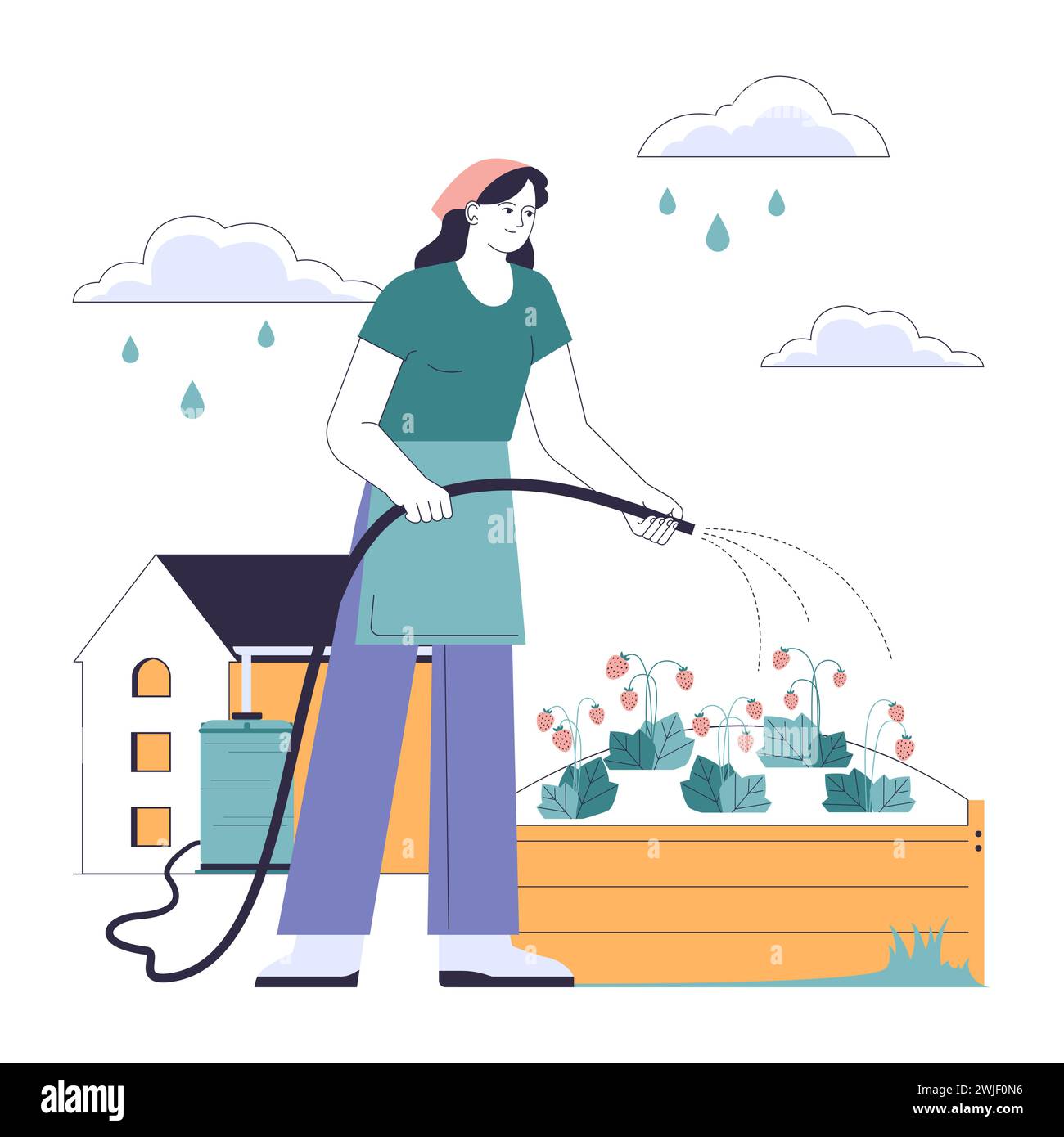 Rainwater harvesting. Sustainable practice of urban water preservation ...