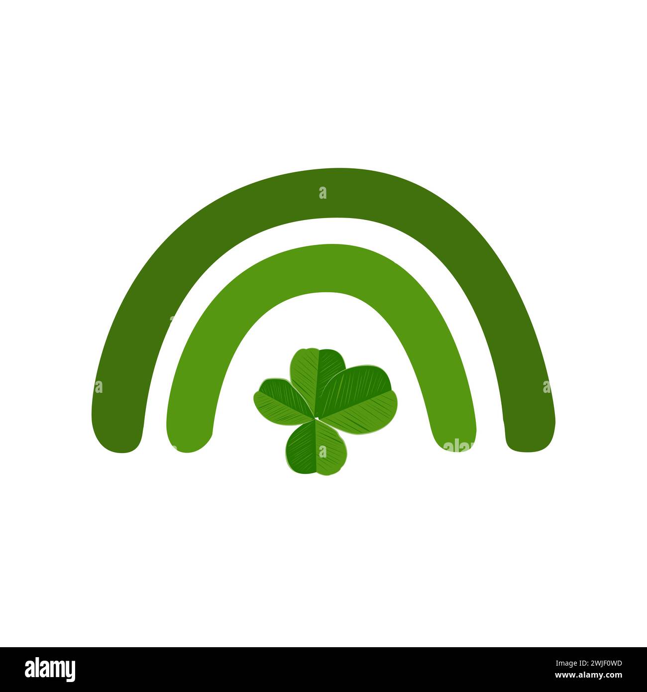 Saint Patrick day rainbow isolated vector illustration. St. Patricks ...