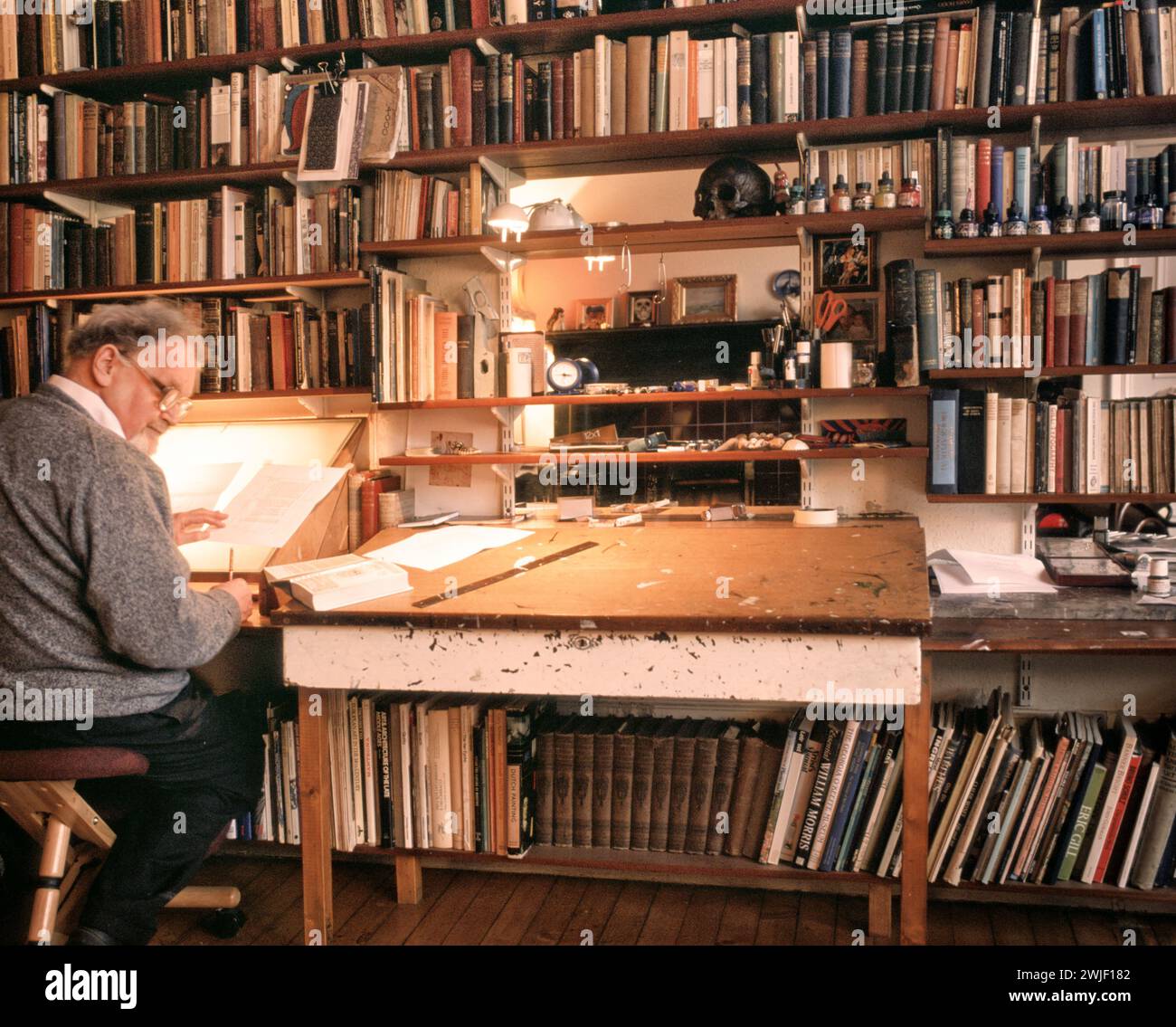 The author and artist Alasdair gray, writer of the book Poor Things at ...