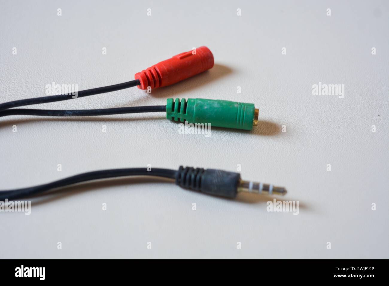 Adapter cable on white background Stock Photo - Alamy