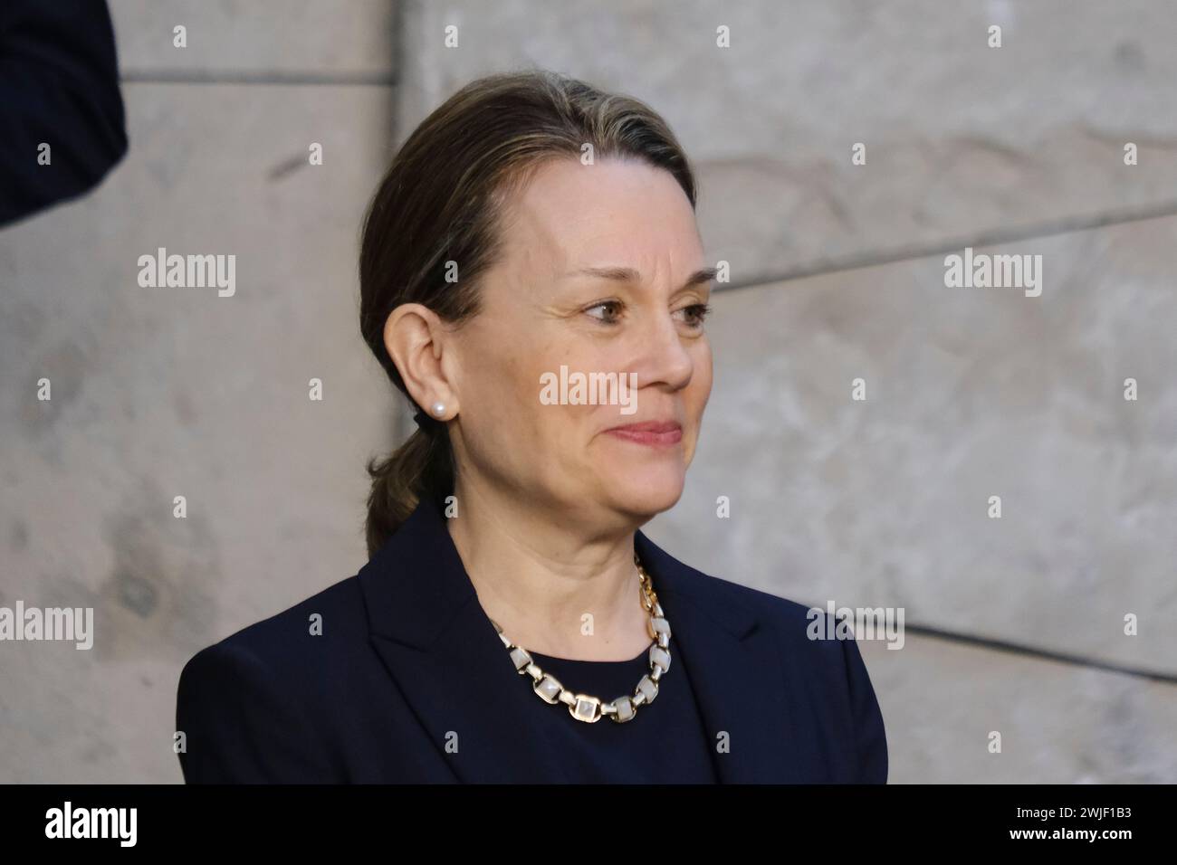 Brussels, Belgium. 15th Feb, 2024. US Ambassador Julianne Smith ...
