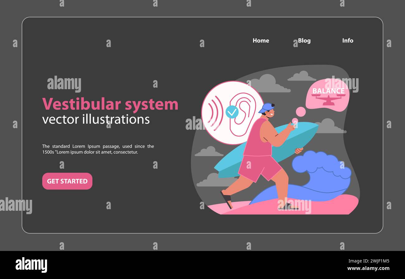 Ear dizziness Stock Vector Images - Alamy