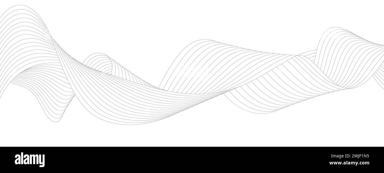 Abstract pattern of smooth wavy lines. A template for packaging design ...