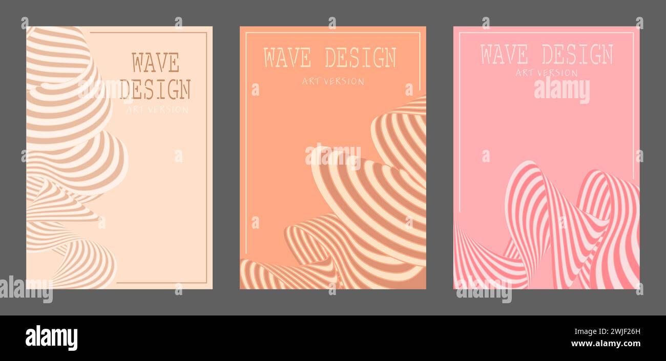 Creative wavy line design. A new trend in the design of covers, banners ...
