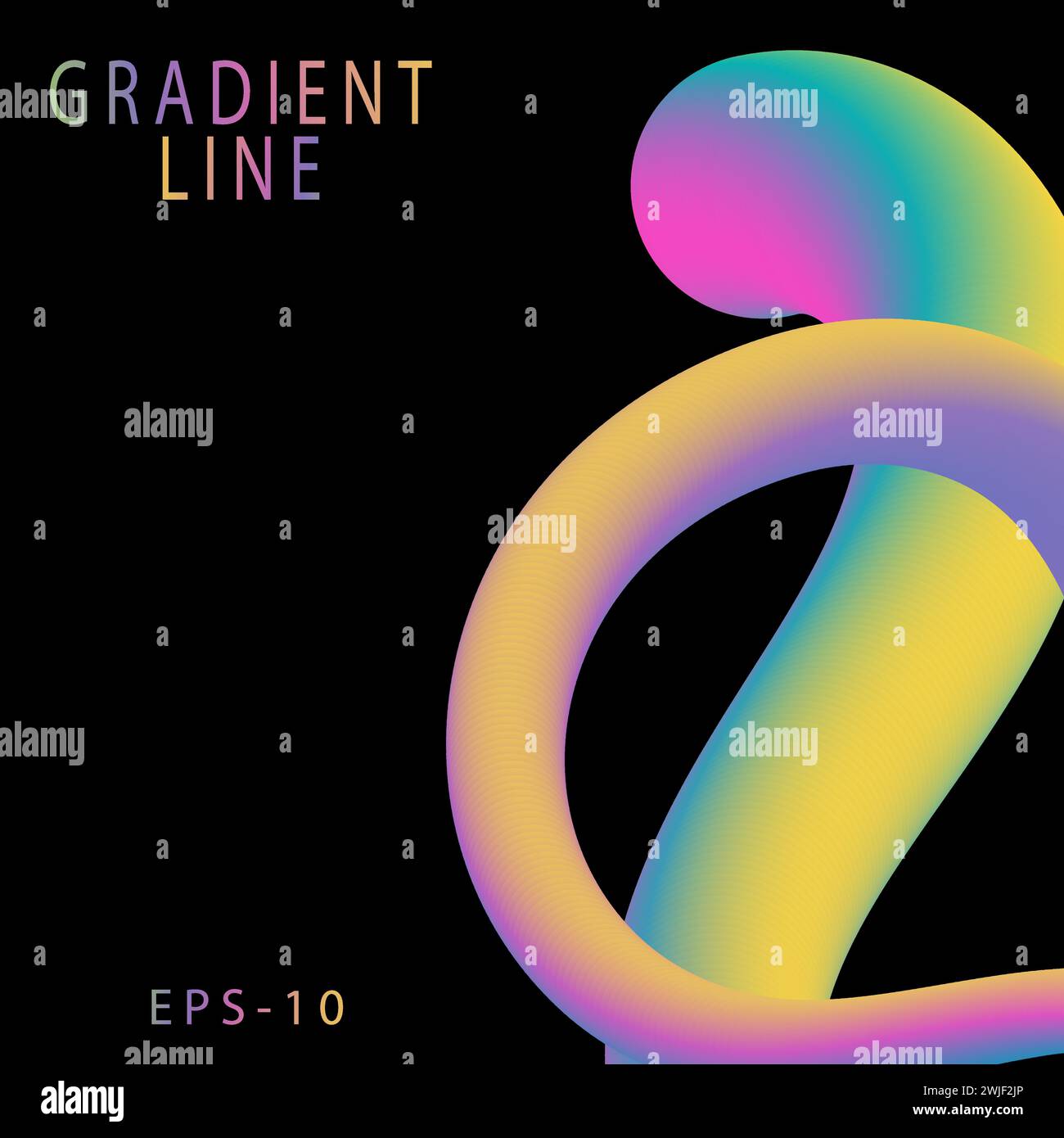 The colorful gradient design creates the illusion of volume. A dynamic ...