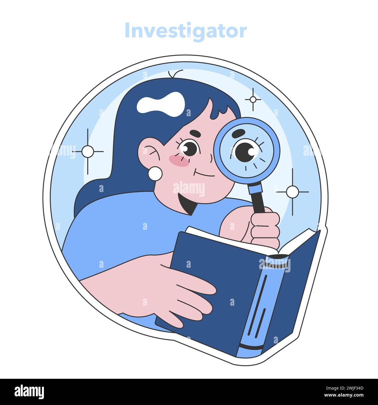 Enneagram Investigator type illustration. A curious, analytical ...