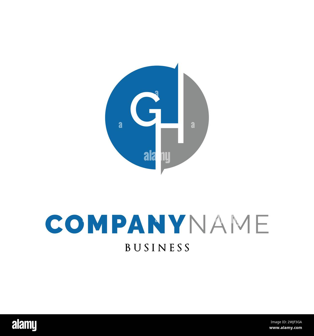 Initial Letter GH Icon Logo Design Template Stock Vector Image & Art ...