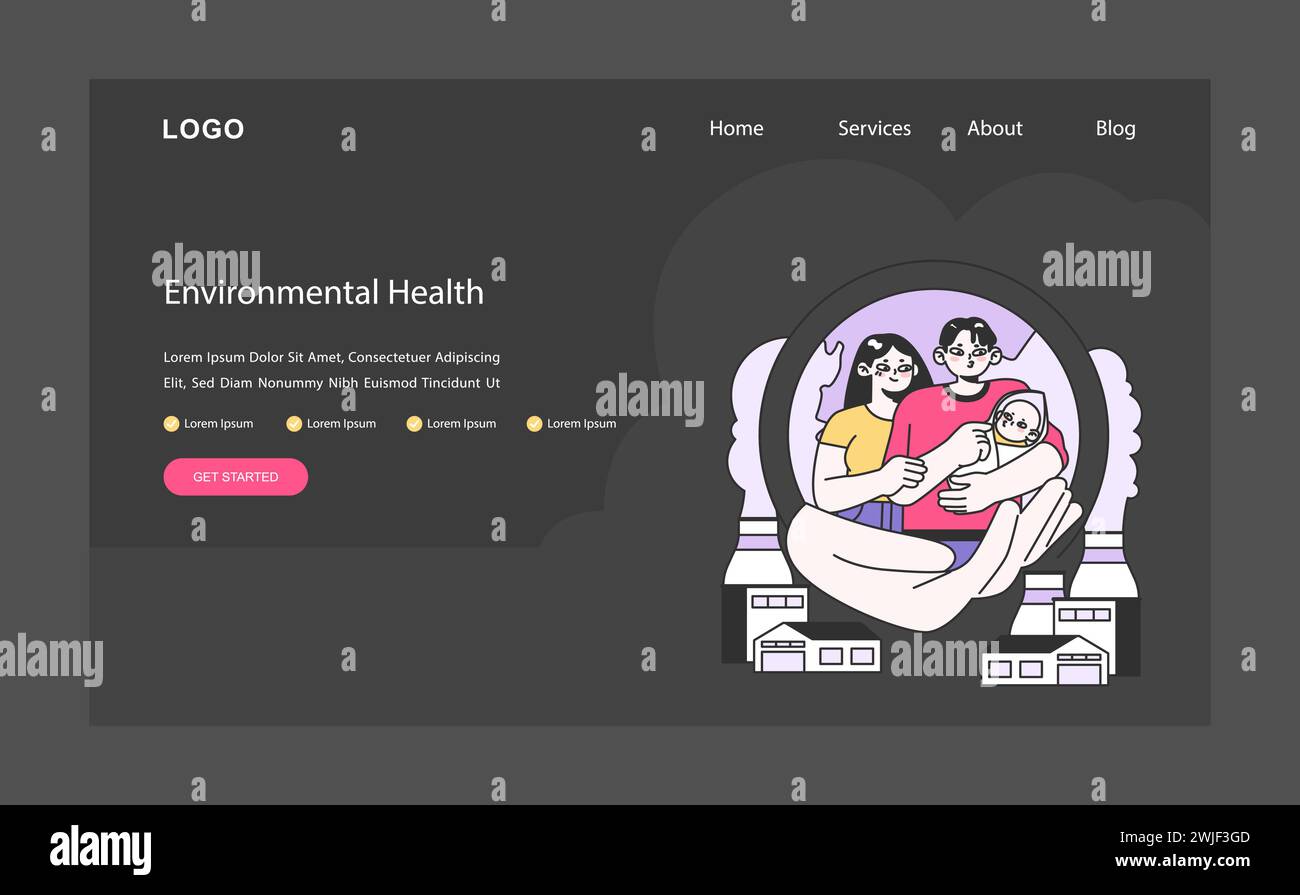 Environmental Health concept. A family embraces, symbolizing the ...
