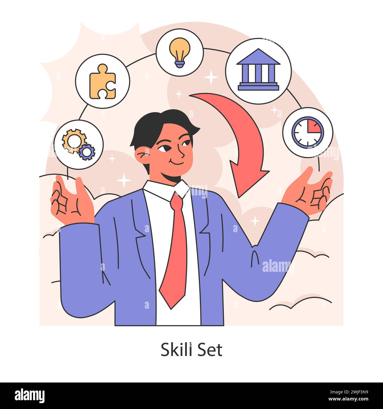 Skill set. A professional juggles multiple skills for career ...