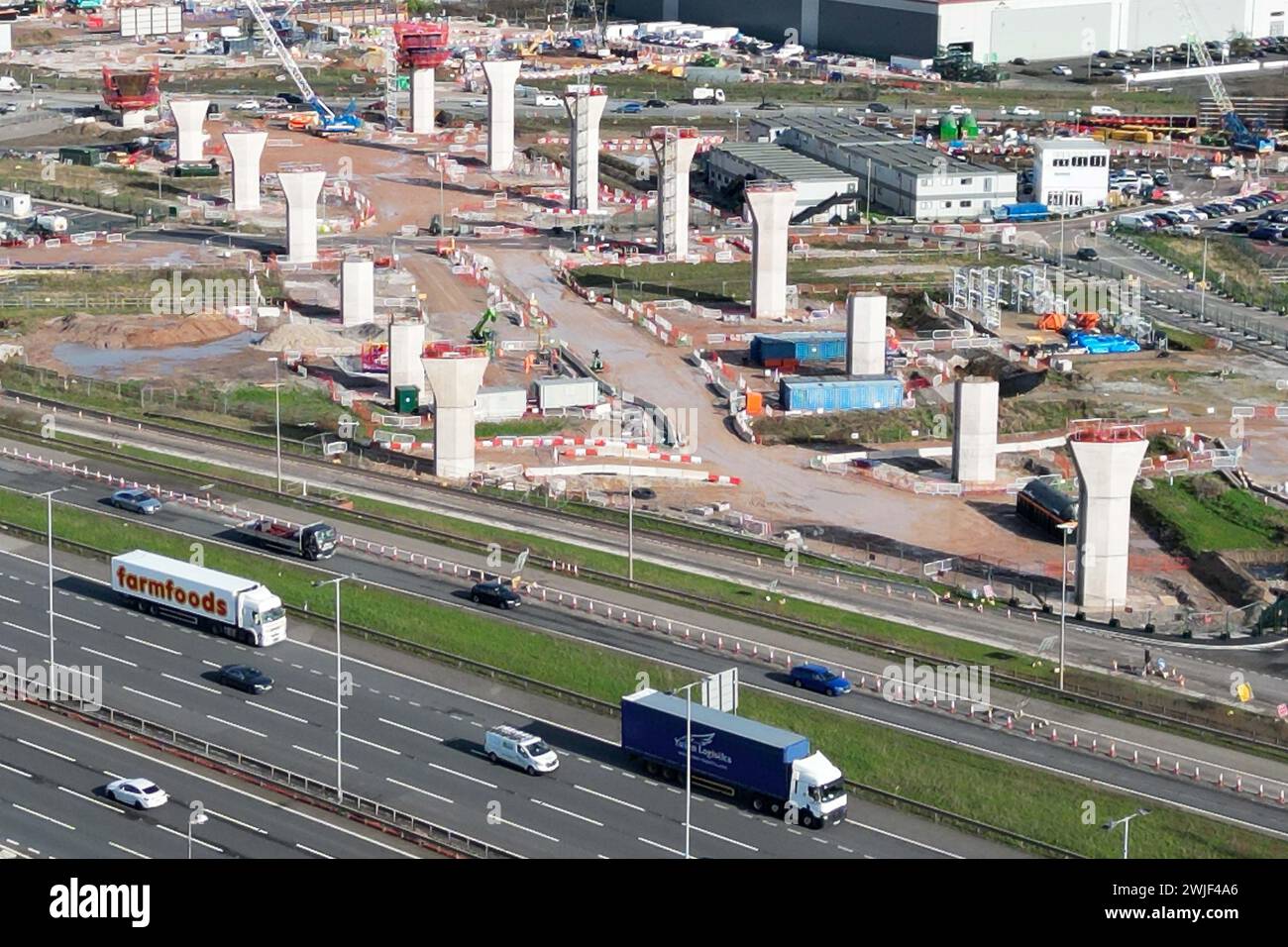 Construction work continues on the HS2 line in Water Orton near ...