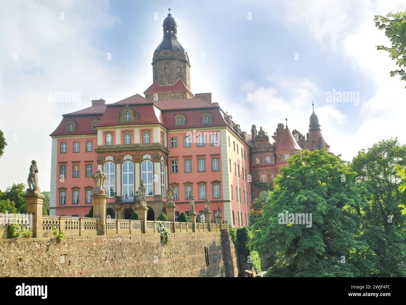 Książ - historic castle in a castle complex, located in the Książ ...