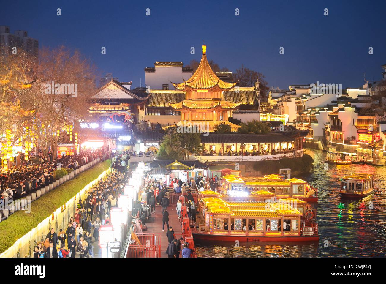 Beijing, China's Jiangsu Province. 14th Feb, 2024. Tourists visit the ...