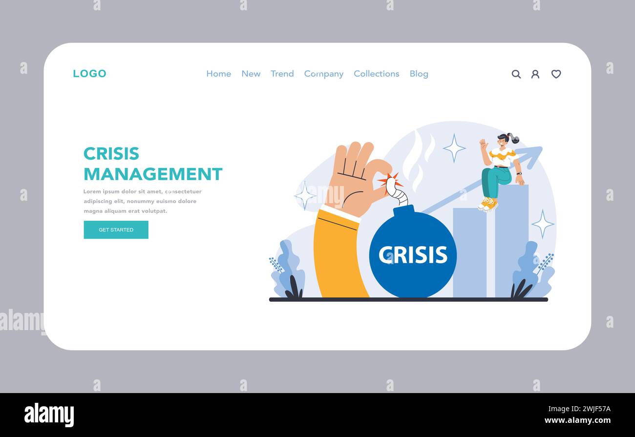 Crisis Management web or landing page. Proactive approach to unpredictable challenges and ...