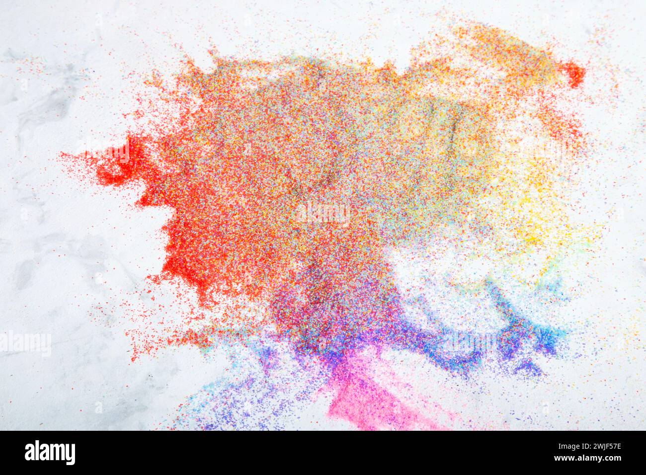 Rainbow powder explosion in a burst of color. Abstract background Stock ...