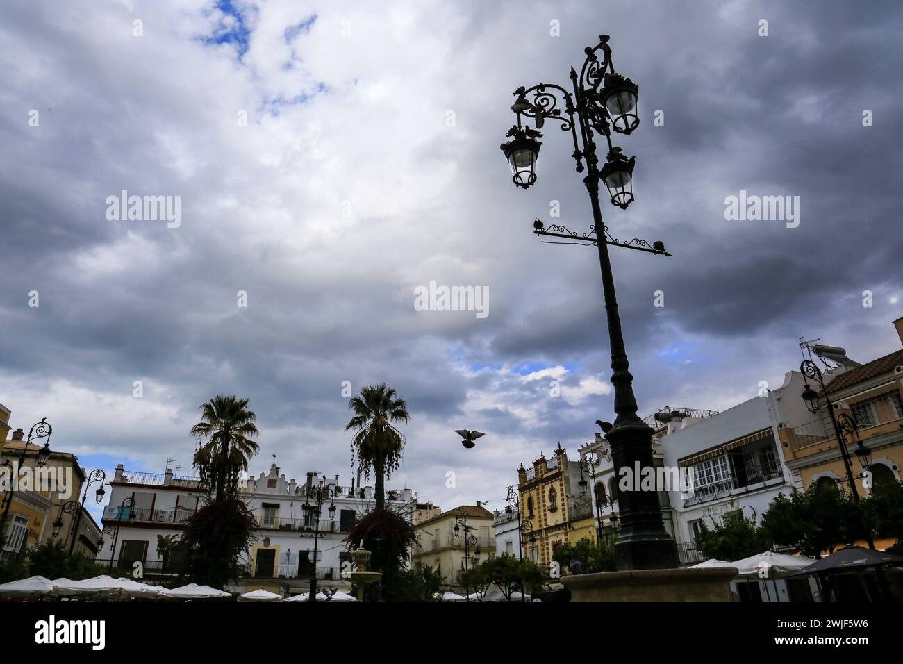 Sanlucar de Barrameda, Cadiz, Spain- October 2, 2023: Famous Plaza del ...