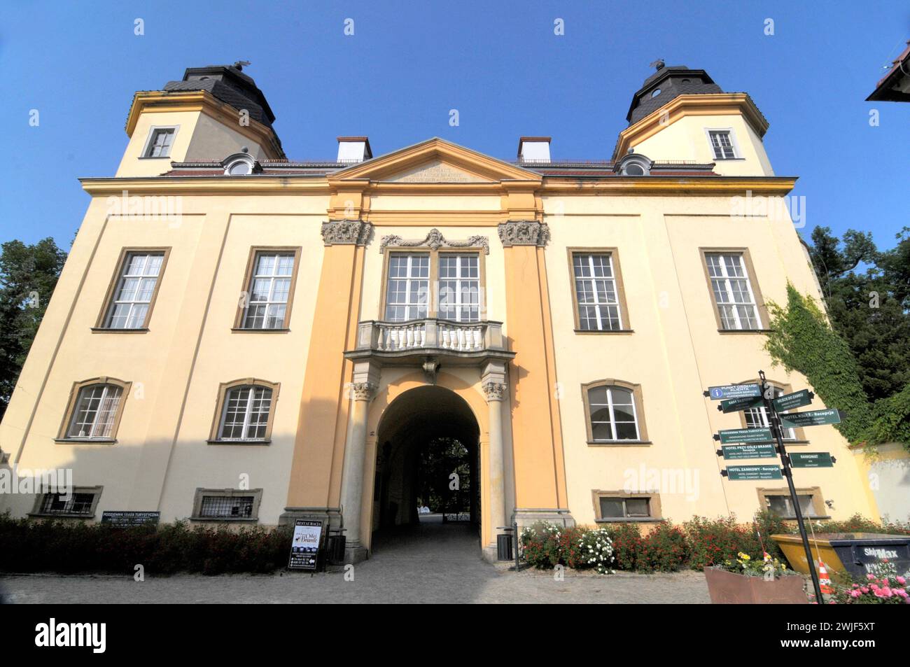 Książ - historic castle in a castle complex, located in the Książ ...