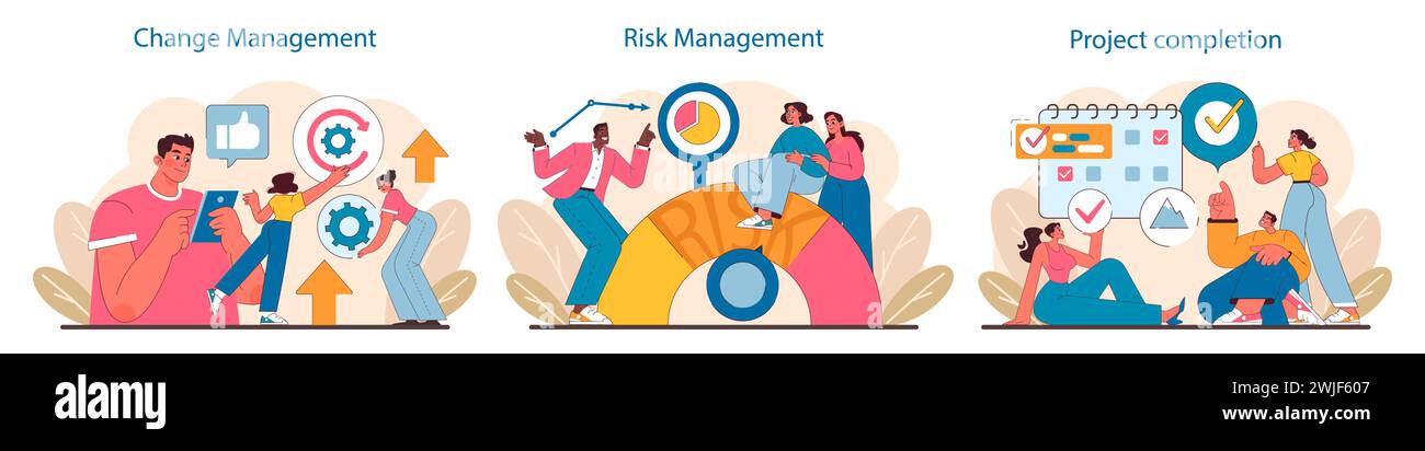 Project lifecycle set. Adaptive strategies in change management ...