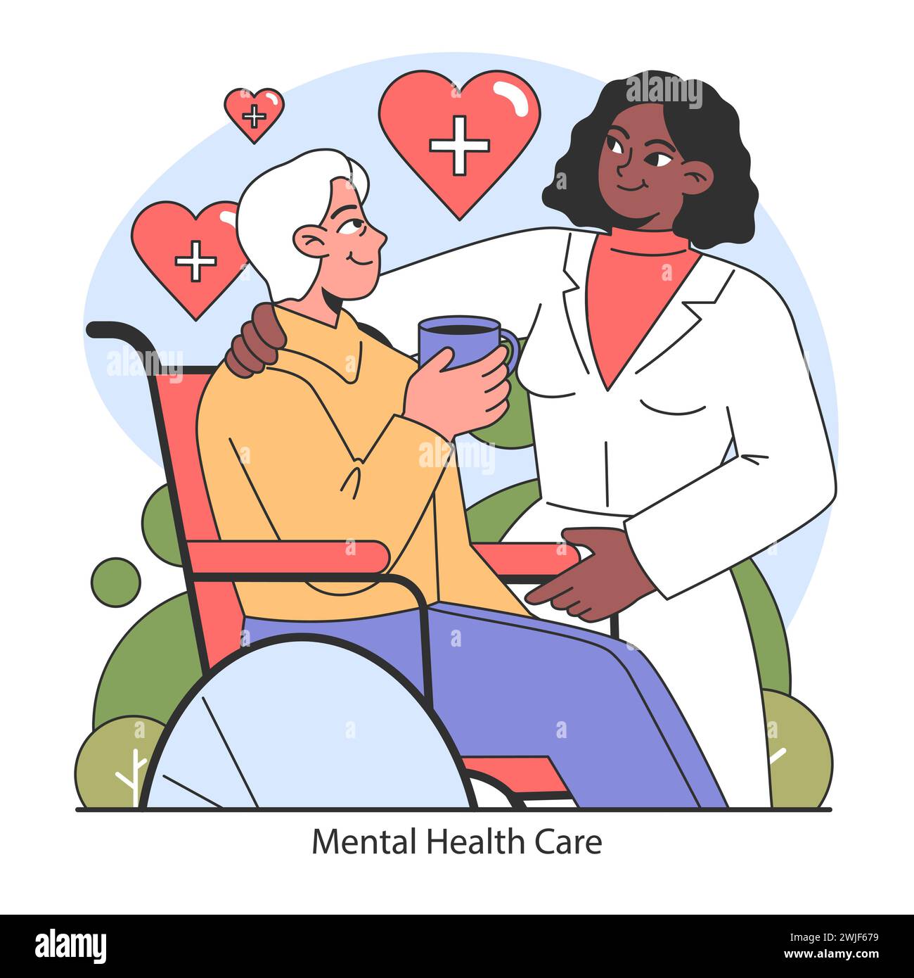 Mental Health Care concept. Warm, empathetic interaction between ...