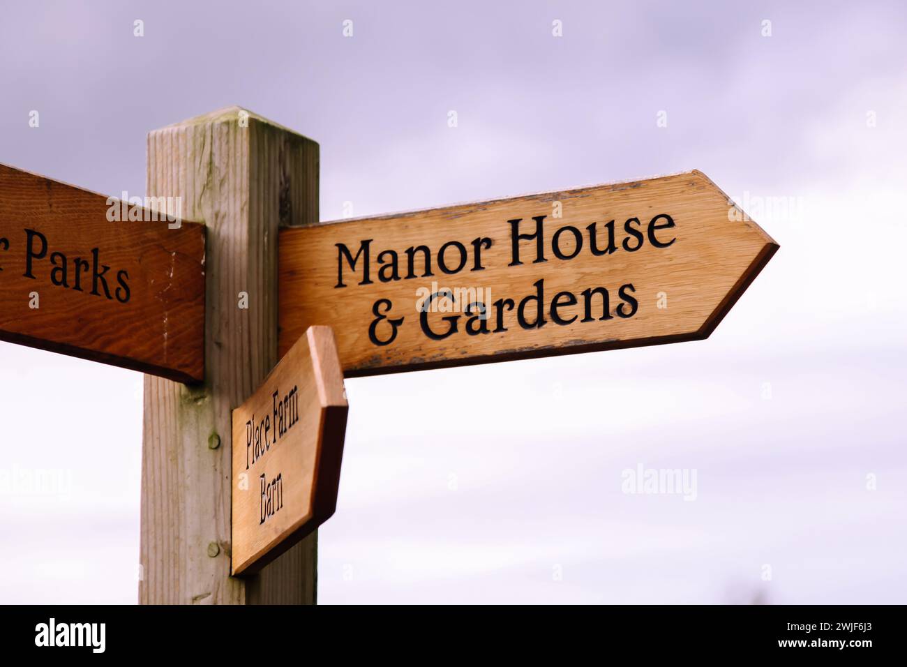 Manor House sign at West Horsley Place (Button House), Surrey, England ...