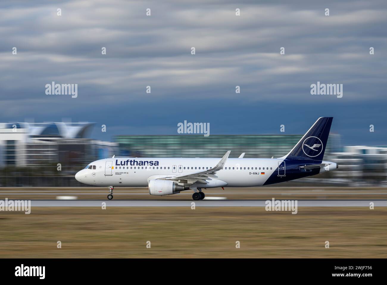 Lufthansa Airbus A320-214 With The Aircraft Number Plate D-AIWJ Starts ...