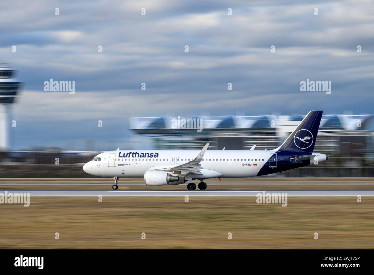 Lufthansa Airbus A320-214 With The Aircraft Number Plate D-AIWJ Starts ...