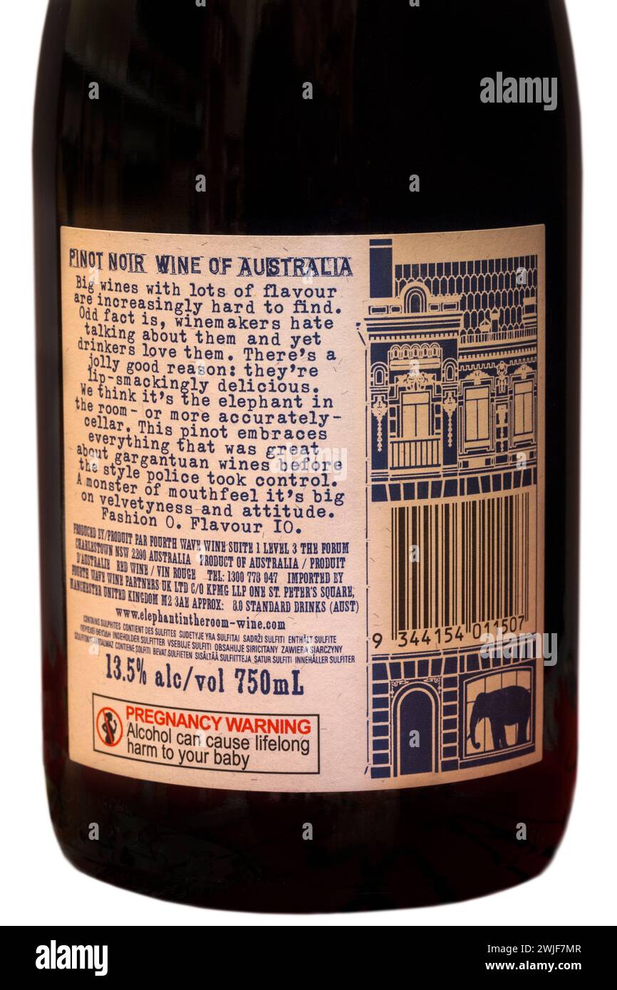 Warning label alcohol bottle hi-res stock photography and images - Alamy