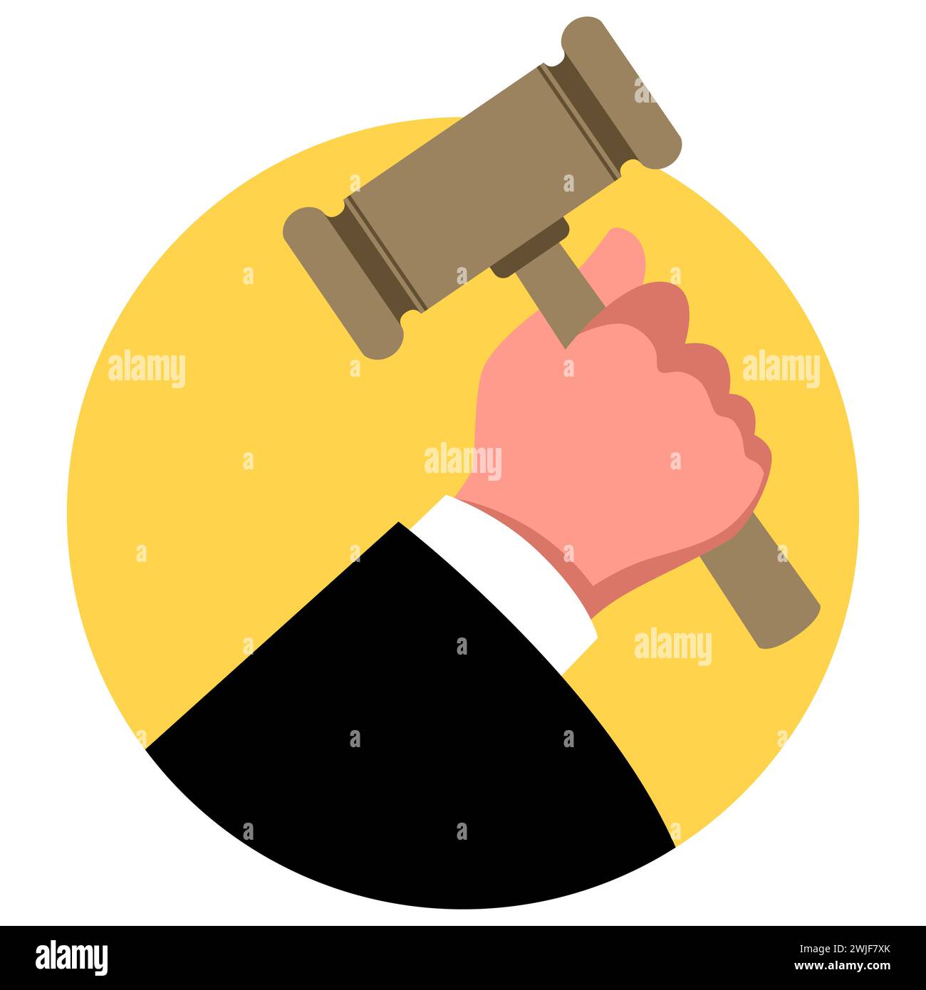 Clip art of a judge hand holding a gavel, vector illustration Stock ...