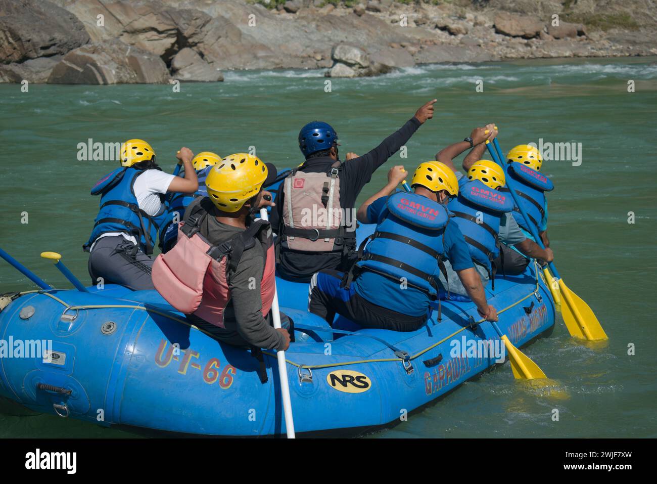 Medium current River Rafting Rishikesh India Stock Photo - Alamy