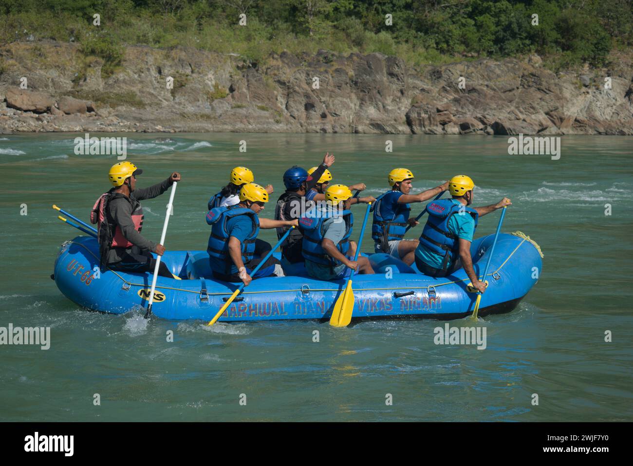 Medium current River Rafting Rishikesh India Stock Photo - Alamy