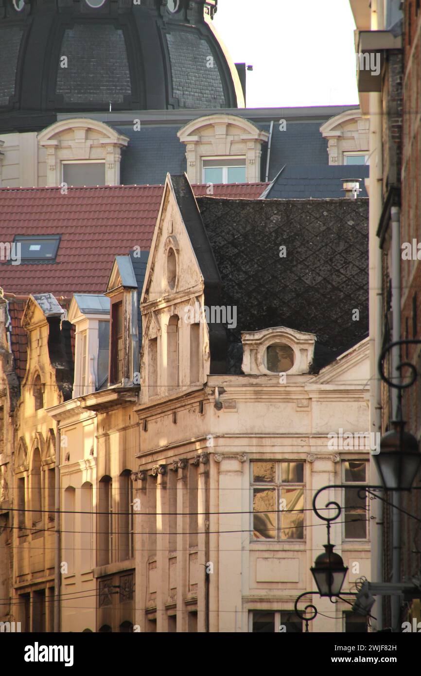 The historical buildings in the old town of Brussels, Belgium Stock ...