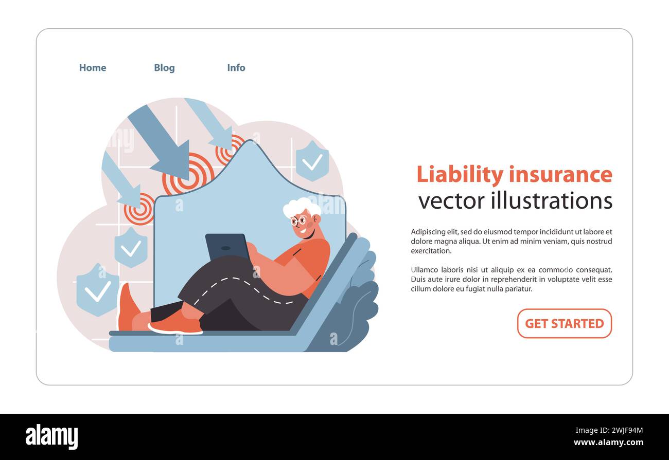 Liability insurance concept. Individual managing risk with a strong ...