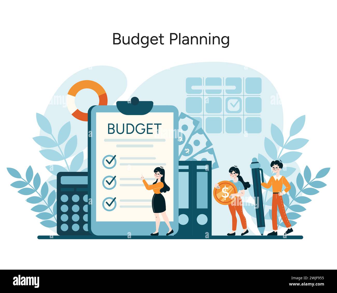 Budget Planning concept. Detailed financial foresight and strategic ...