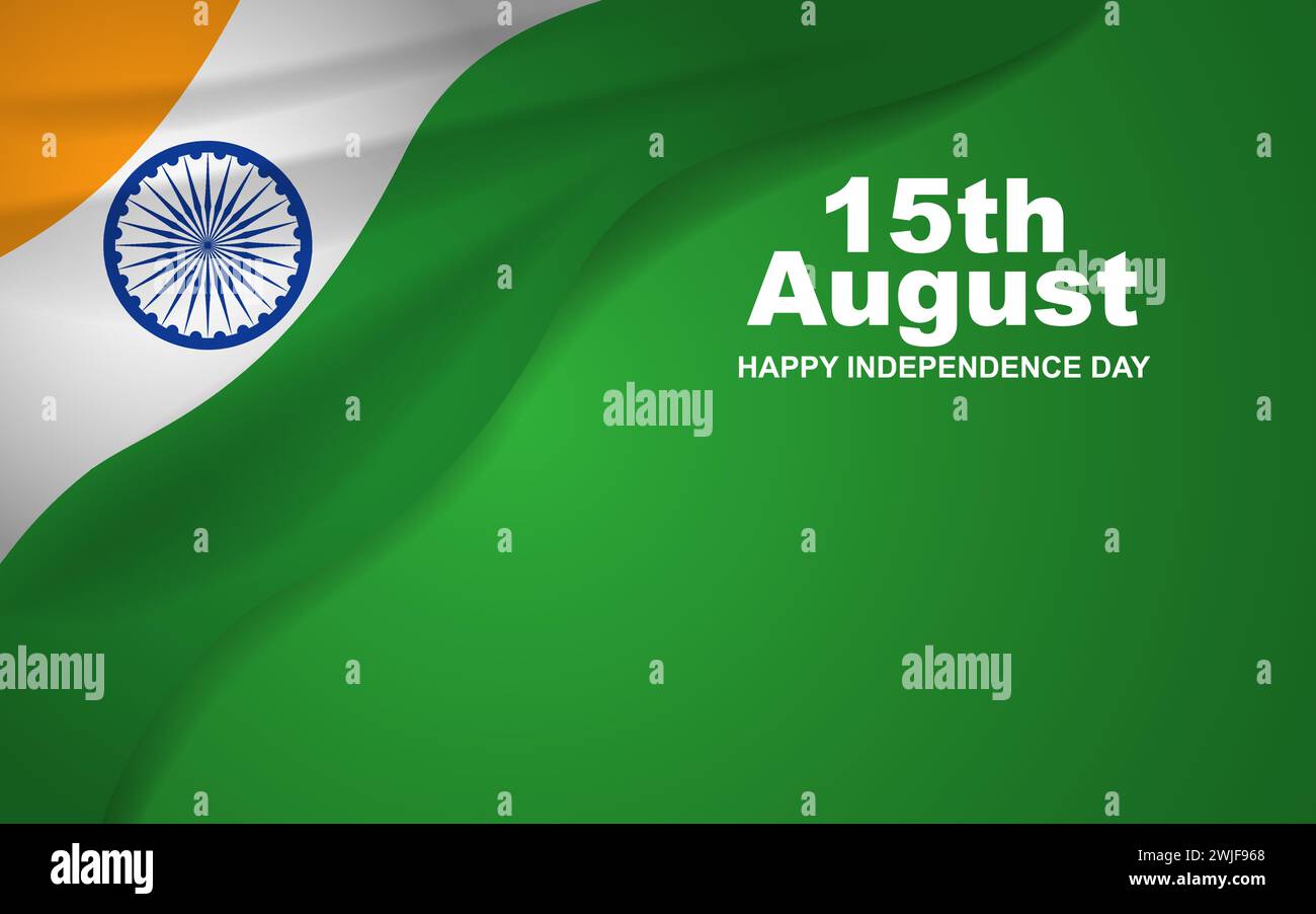 Indian flag on a green background, suitable for political or national ...