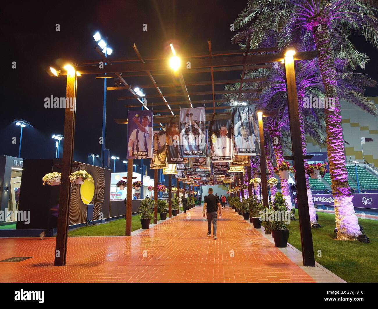 View of the Centre court Khalifa International Tennis and Squash ...