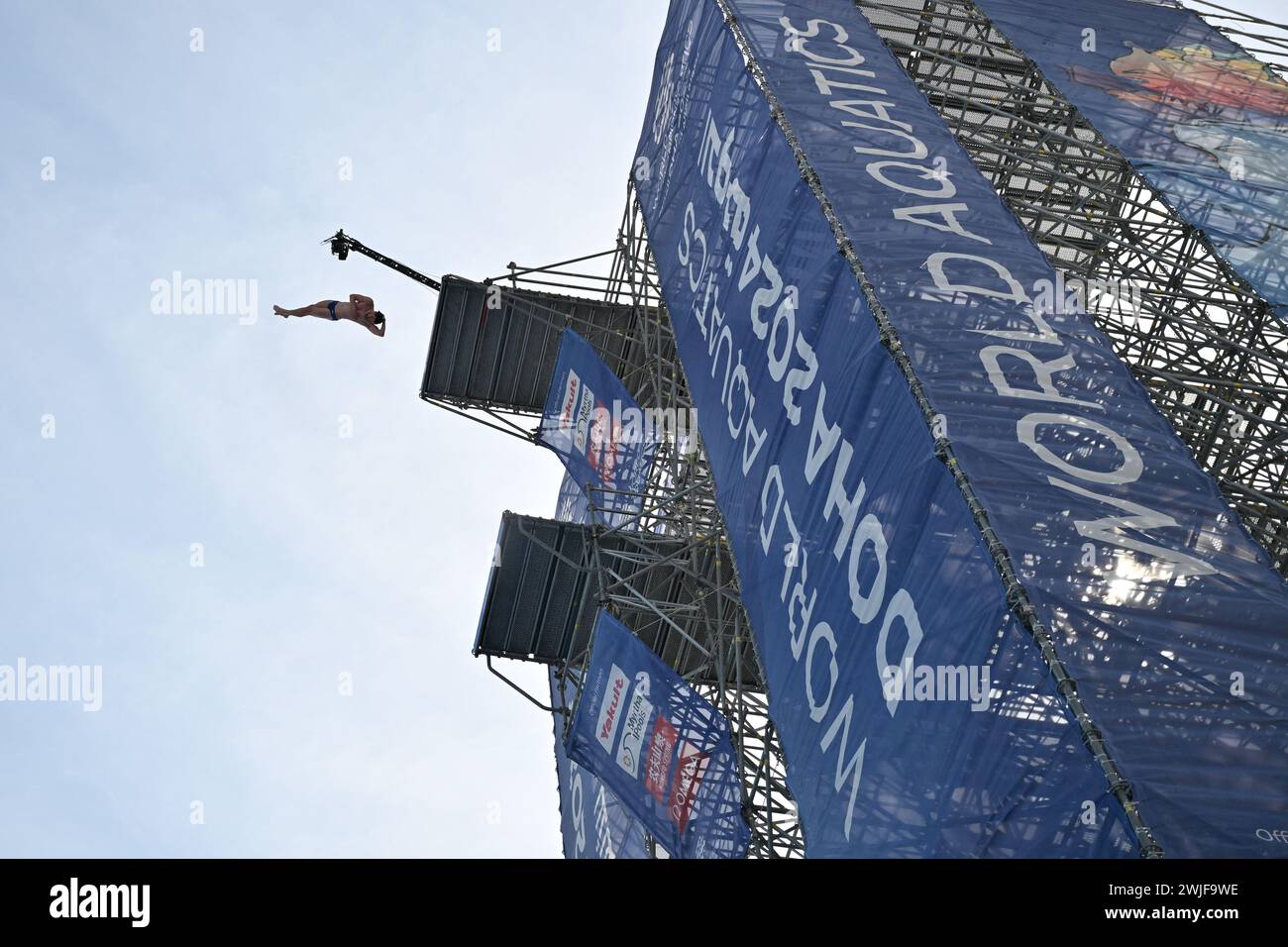 Doha, Qatar. 15th Feb, 2024. Jean-David Duval of Switzerland competes ...