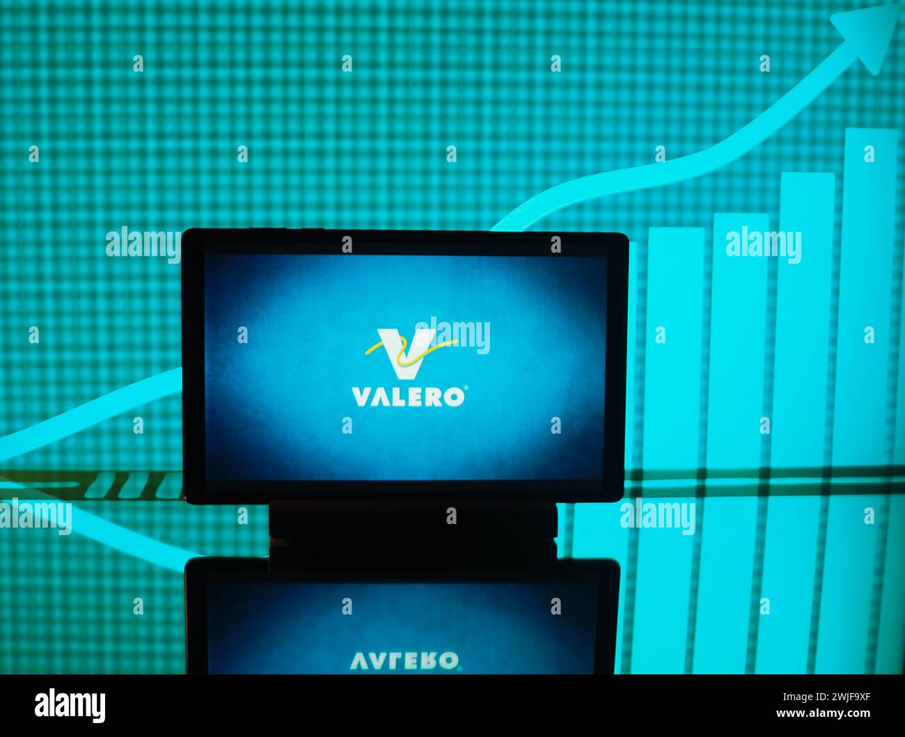 Bavaria, Germany -February 14, 2024: In this photo illustration, Valero ...