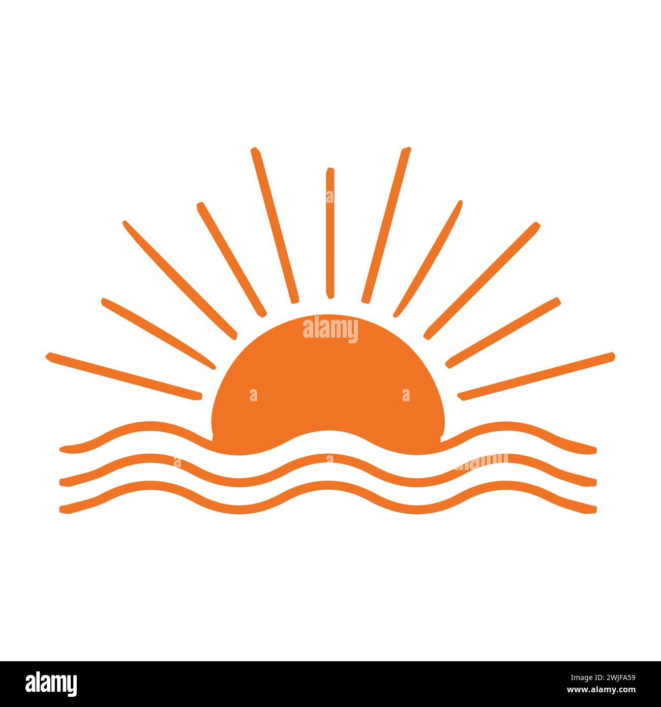 Reflection sunset Stock Vector Images - Alamy