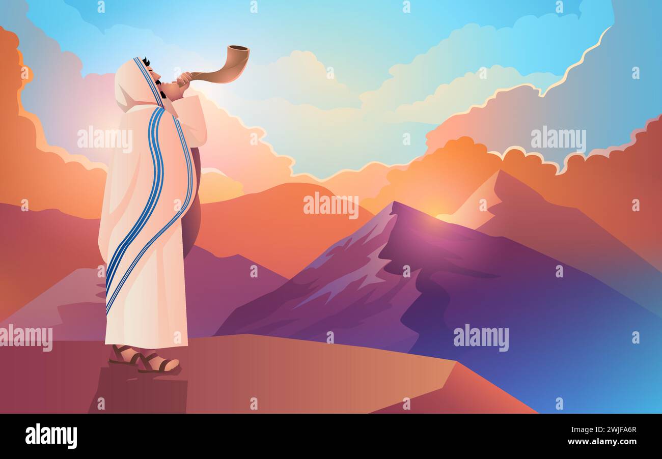 Shofar Stock Vector Images - Alamy