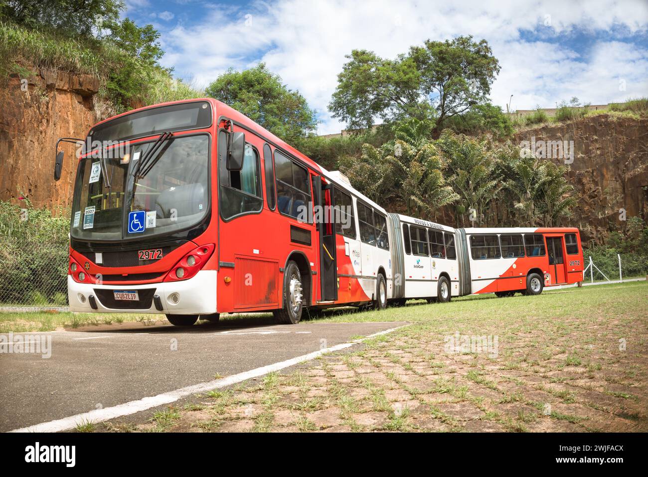 Marcopolo Gran Viale articulated Volvo B12M 2007 bus on display at ...
