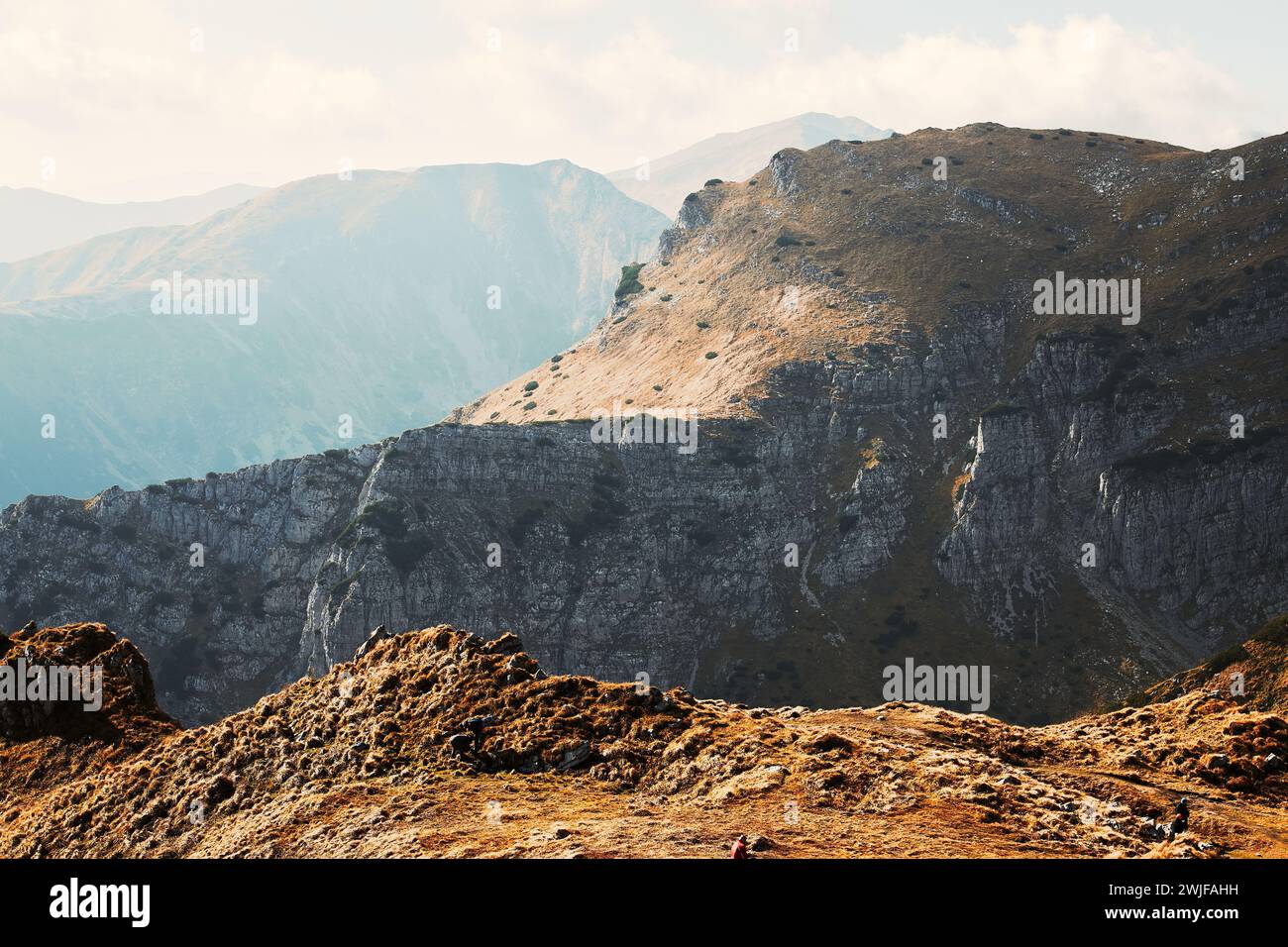 Mountain landscape in Tatra National Park in Poland. Popular tourist ...