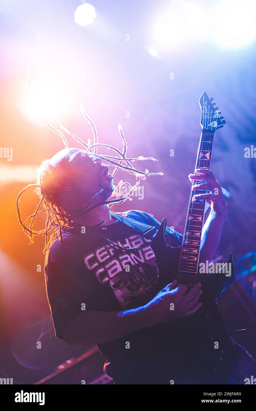 Copenhagen, Denmark. 12th, February 2024. The American death metal band Suffocation performs a ...