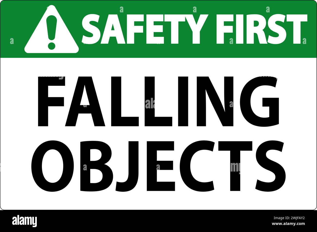 Safety First Sign, Falling Objects Stock Vector Image & Art - Alamy