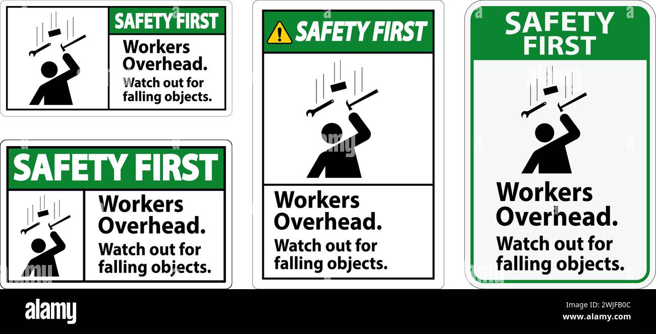 Safety first falling debris sign hi-res stock photography and images ...