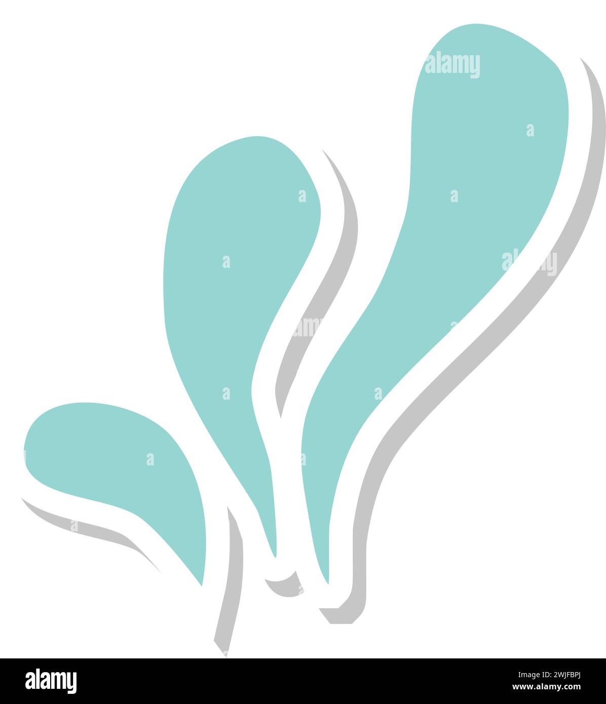 Cute cartoon seaweed sticker design Stock Vector Image & Art - Alamy