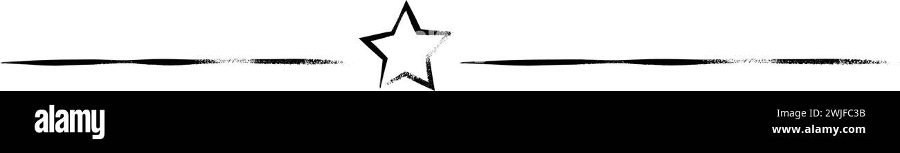 Star frame divider border horizontal line vector shape icon for ...