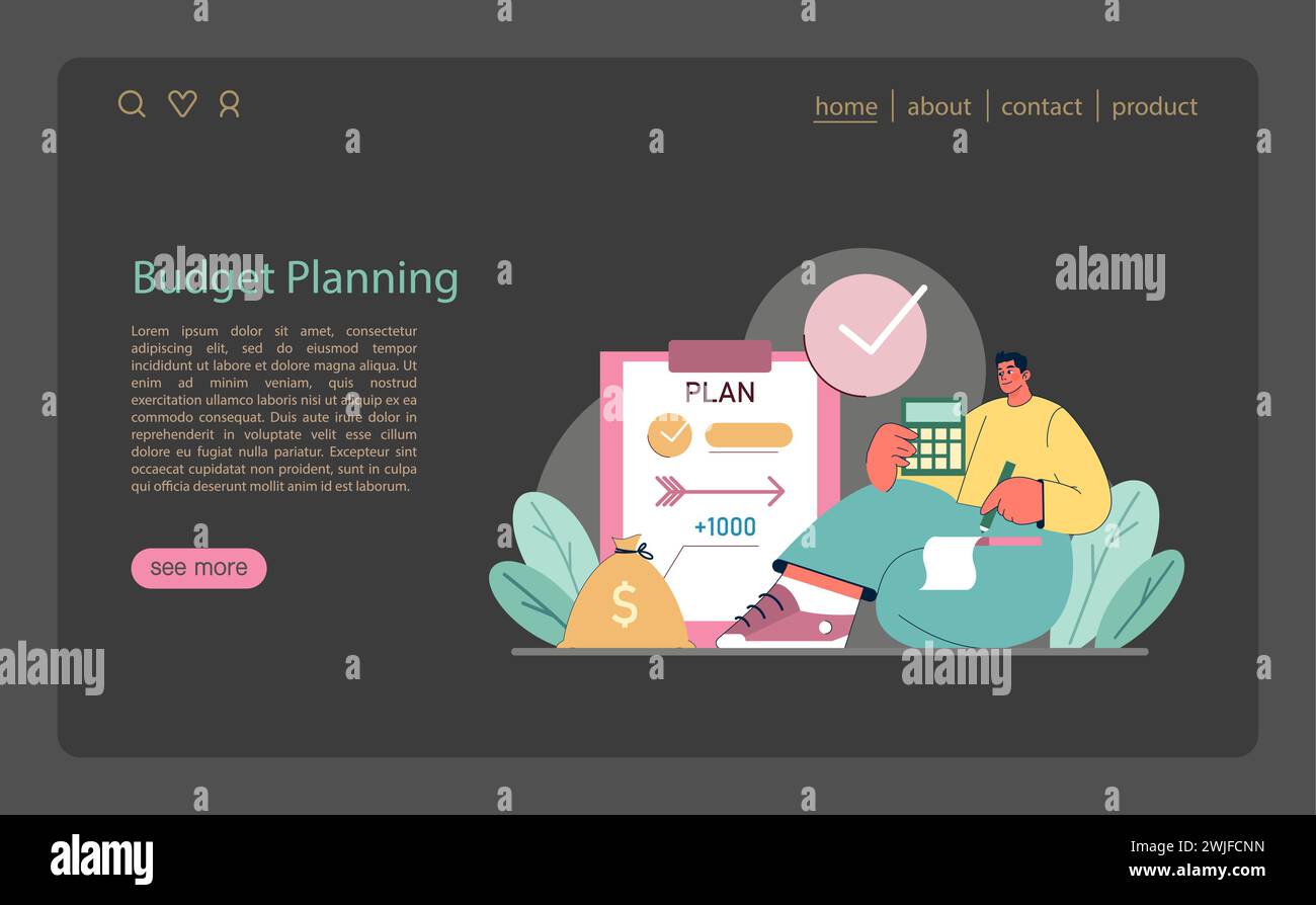 Budget Planning concept. Illustrating financial foresight with ...