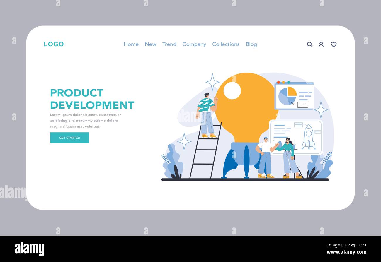 Product Development web or landing page. Team collaboration on ...