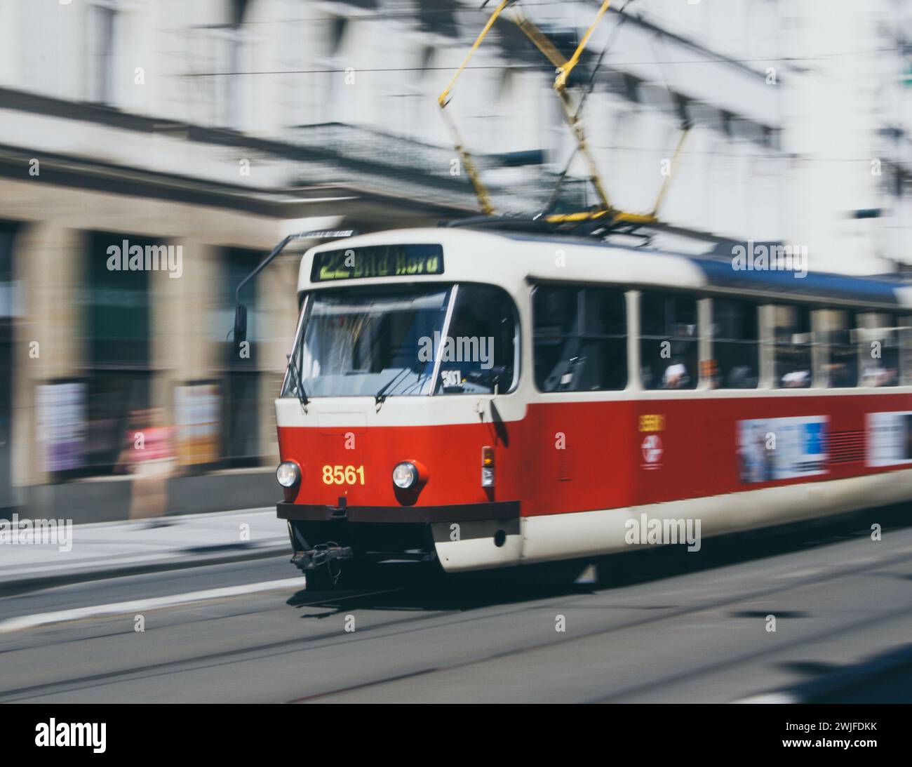The traditional tram in Prague, Czech Republic Stock Photo - Alamy