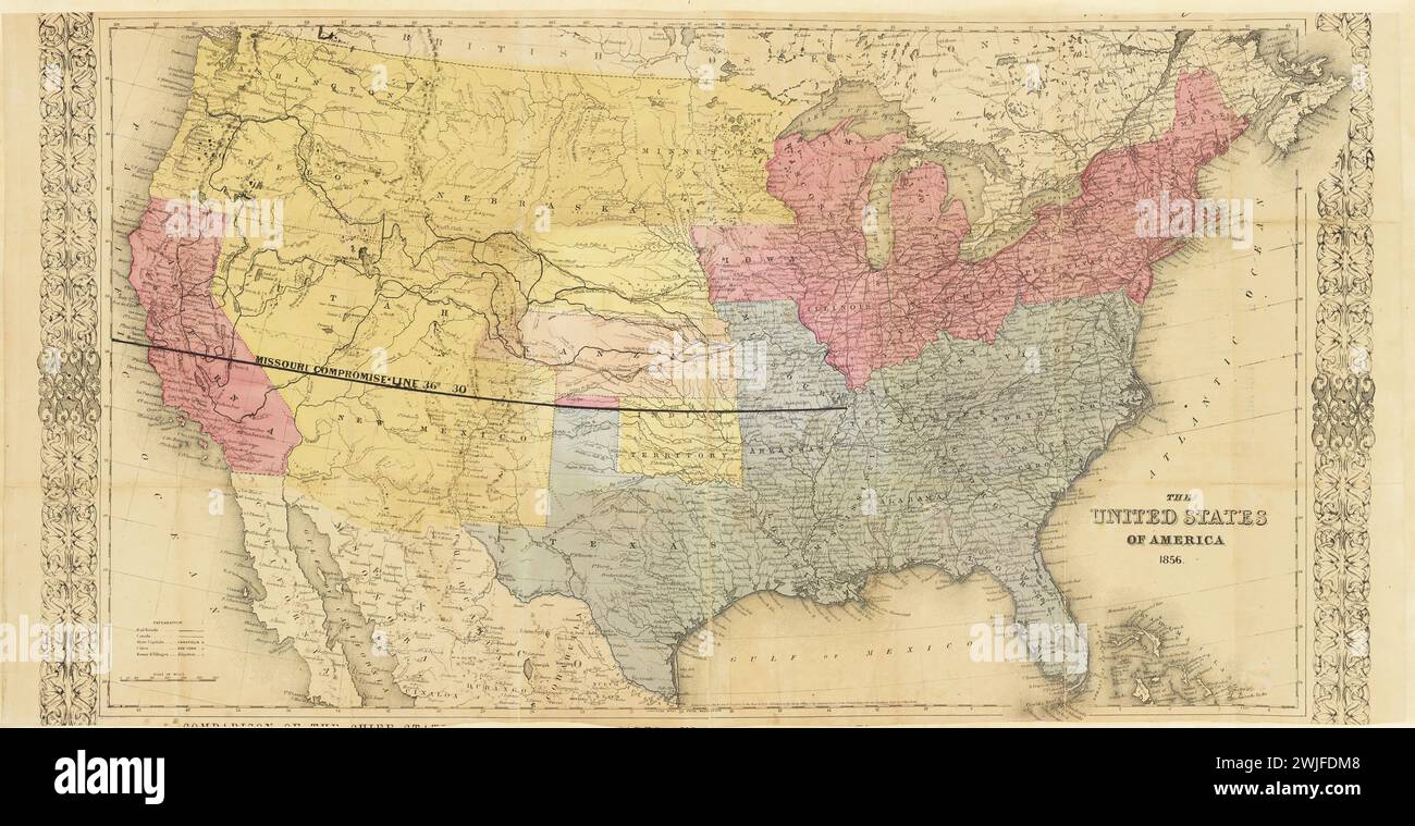 United states map 1800s hi-res stock photography and images - Alamy